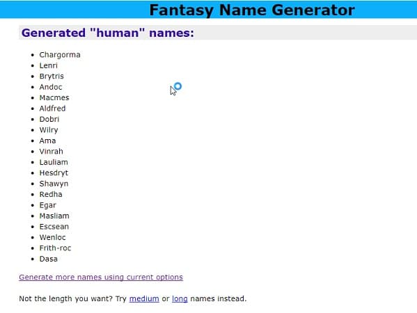 Fantasy Name Generator Algorithm Herofcartoon